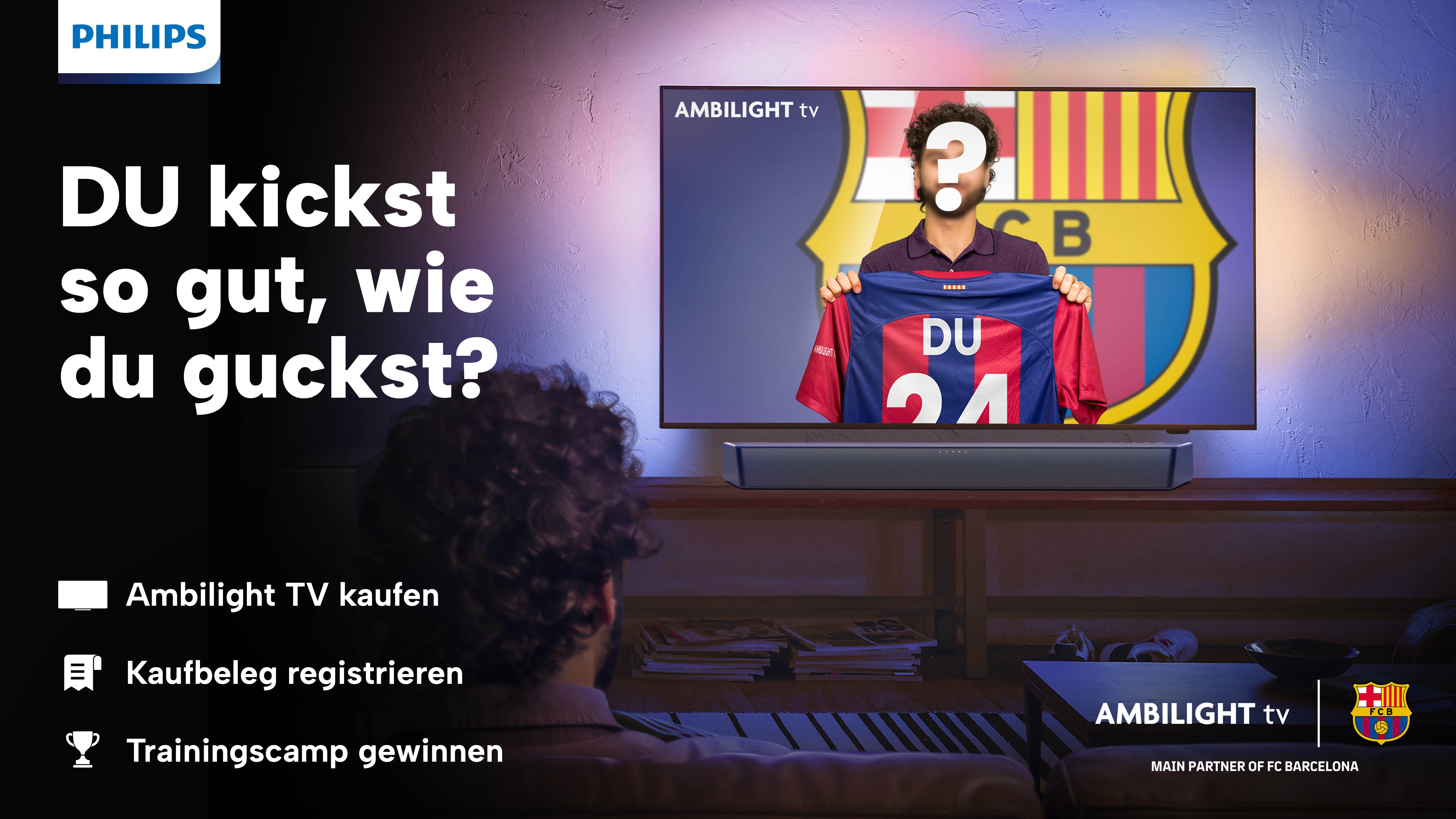 Mit Ambilight TV ins Trainingscamp des FC Barcelona - News center | Philips